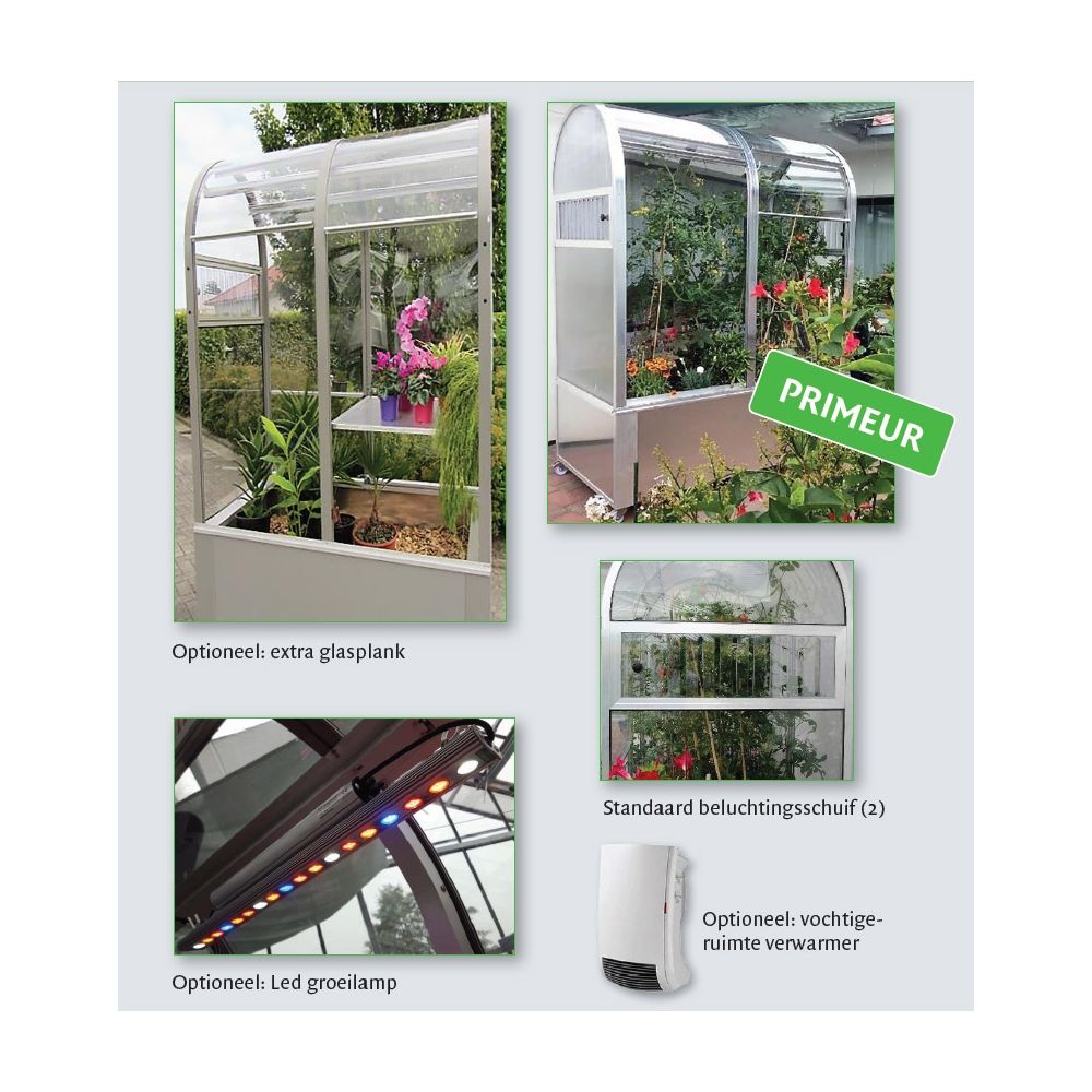 Terra BS mobiele mini-kas met verhoogd kweekbed - Tuinkasdirect.nl