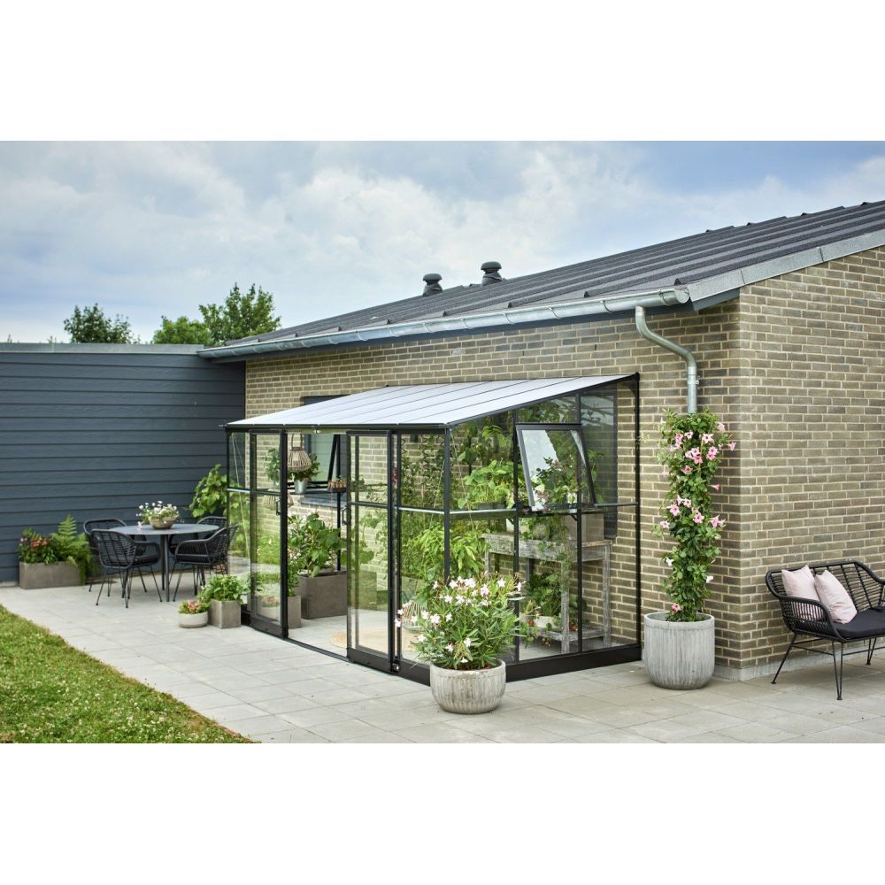 Halls muurkas Qube LT612 - zwart gecoat - Tuinkasdirect.nl