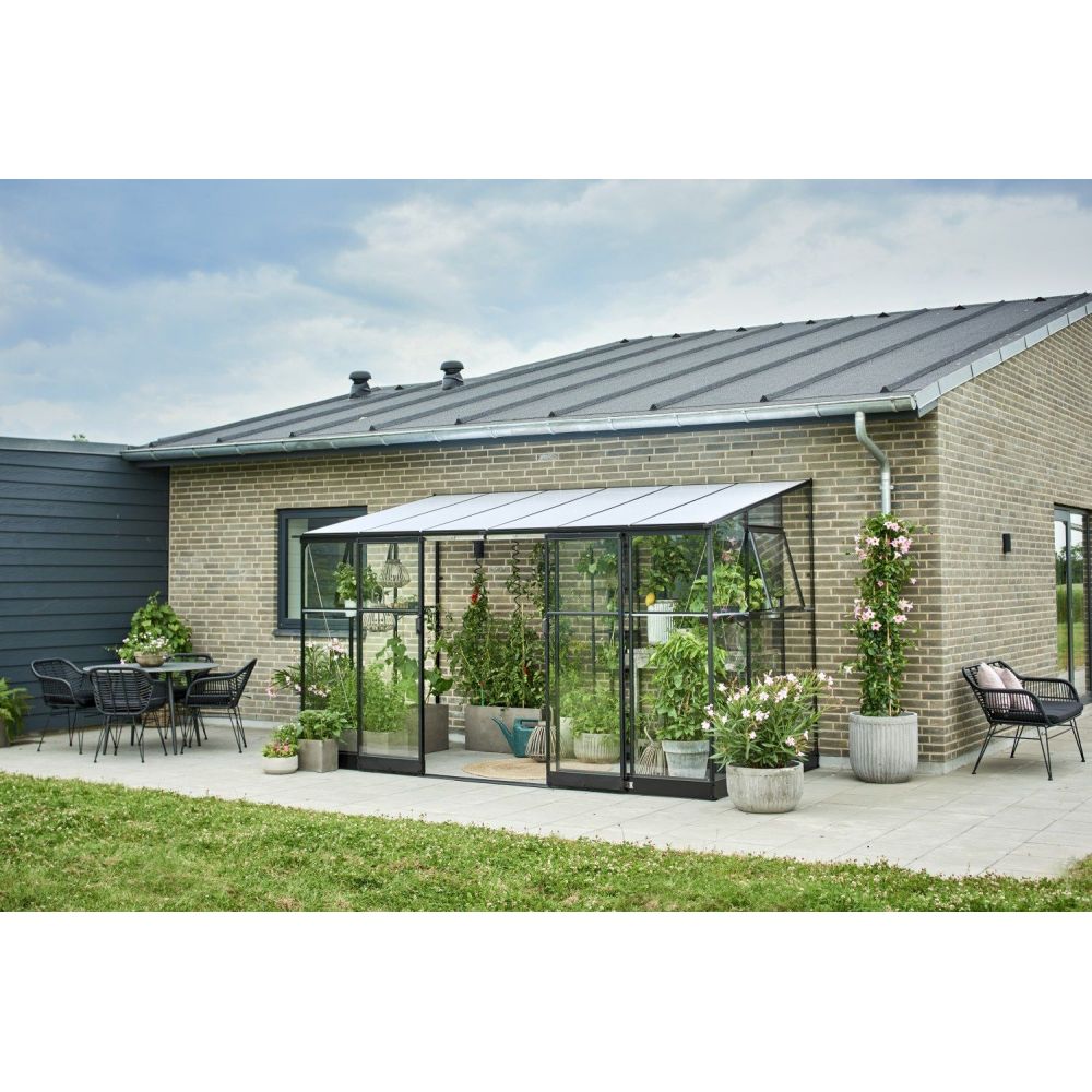 Halls muurkas Qube LT612 - zwart gecoat - Tuinkasdirect.nl