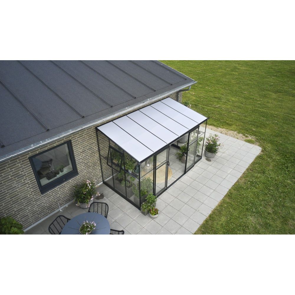 Halls muurkas Qube LT612 - zwart gecoat - Tuinkasdirect.nl