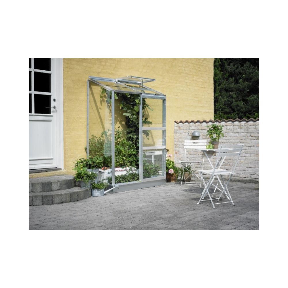 Muurkas WG 42 - blank aluminium - Tuinkasdirect.nl