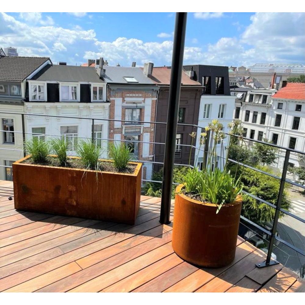 Geroba rechthoekige plantenbak Artesa B20 1200x400x400mm - Cortenstaal ...