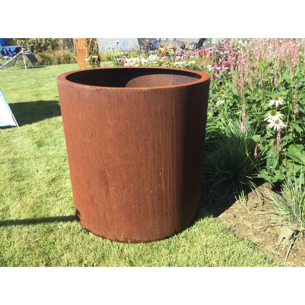 Geroba ronde plantenbak Ronda B6 800x800mm - Cortenstaal - Tuinkasdirect.nl