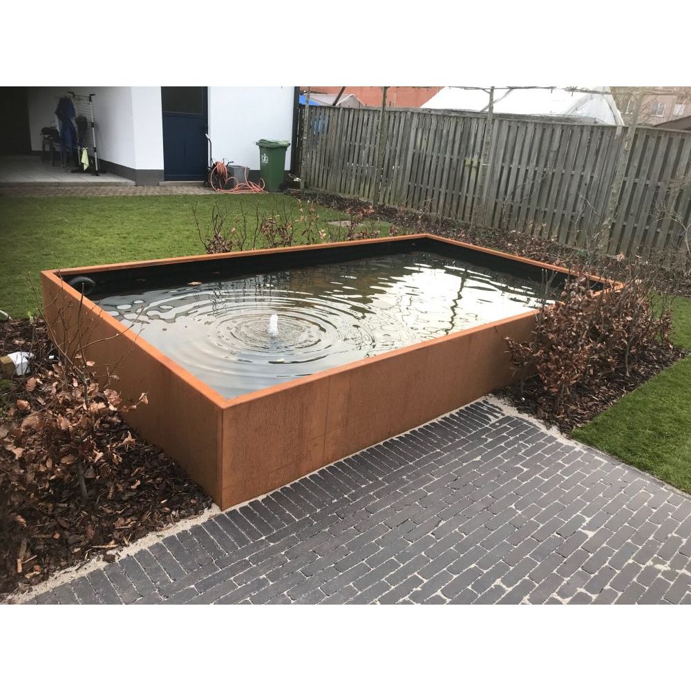 Geroba vijver Estani AC5 1500x1000x500mm - Cortenstaal - Tuinkasdirect.nl