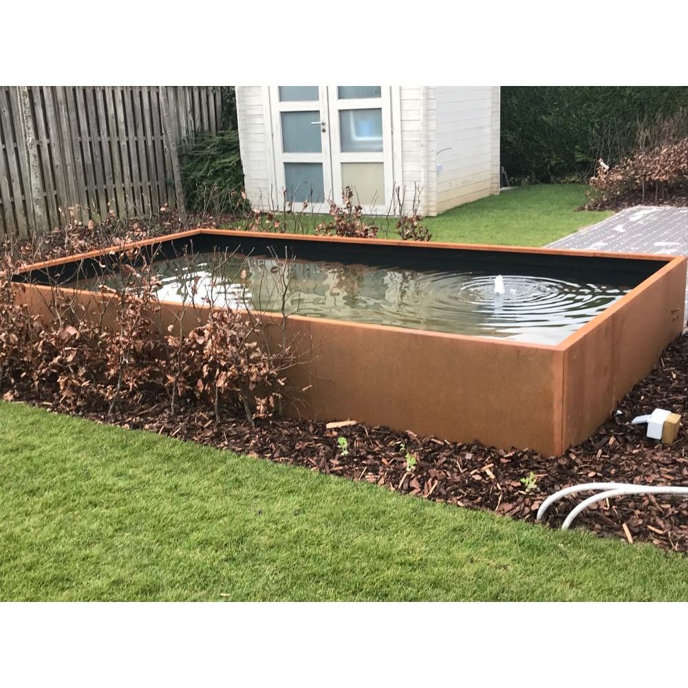 Geroba vijver Estani AC5 1500x1000x500mm - Cortenstaal - Tuinkasdirect.nl