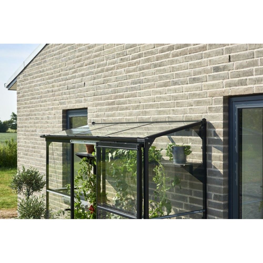 Halls muurkas Qube LT26 - zwart gecoat - Tuinkasdirect.nl