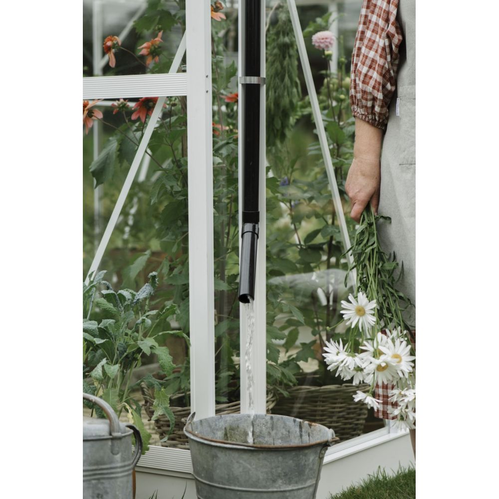 Royal Well tuinkas Mary 3 met veiligheidsglas en fundering - wit ...