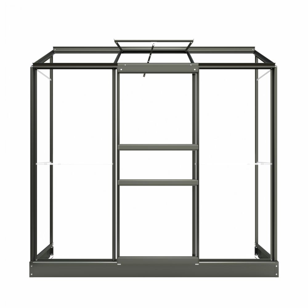 Royal Well muurkas Emma 2 met veiligheidsglas en fundering - groengrijs ...